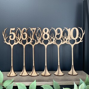 Antler Timber Table Numbers, Wedding Table Decor, Rustic Wedding Decor ...