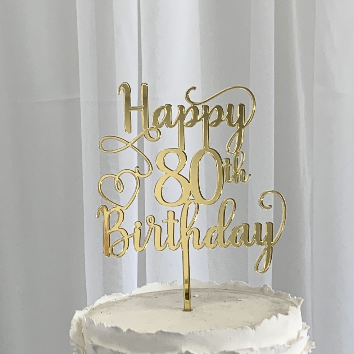 Happy 80th Birthday Cake Topper Eighty 80th Birthday 80th Cake Topper ...