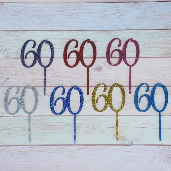 60th Birthday Topper - Etsy