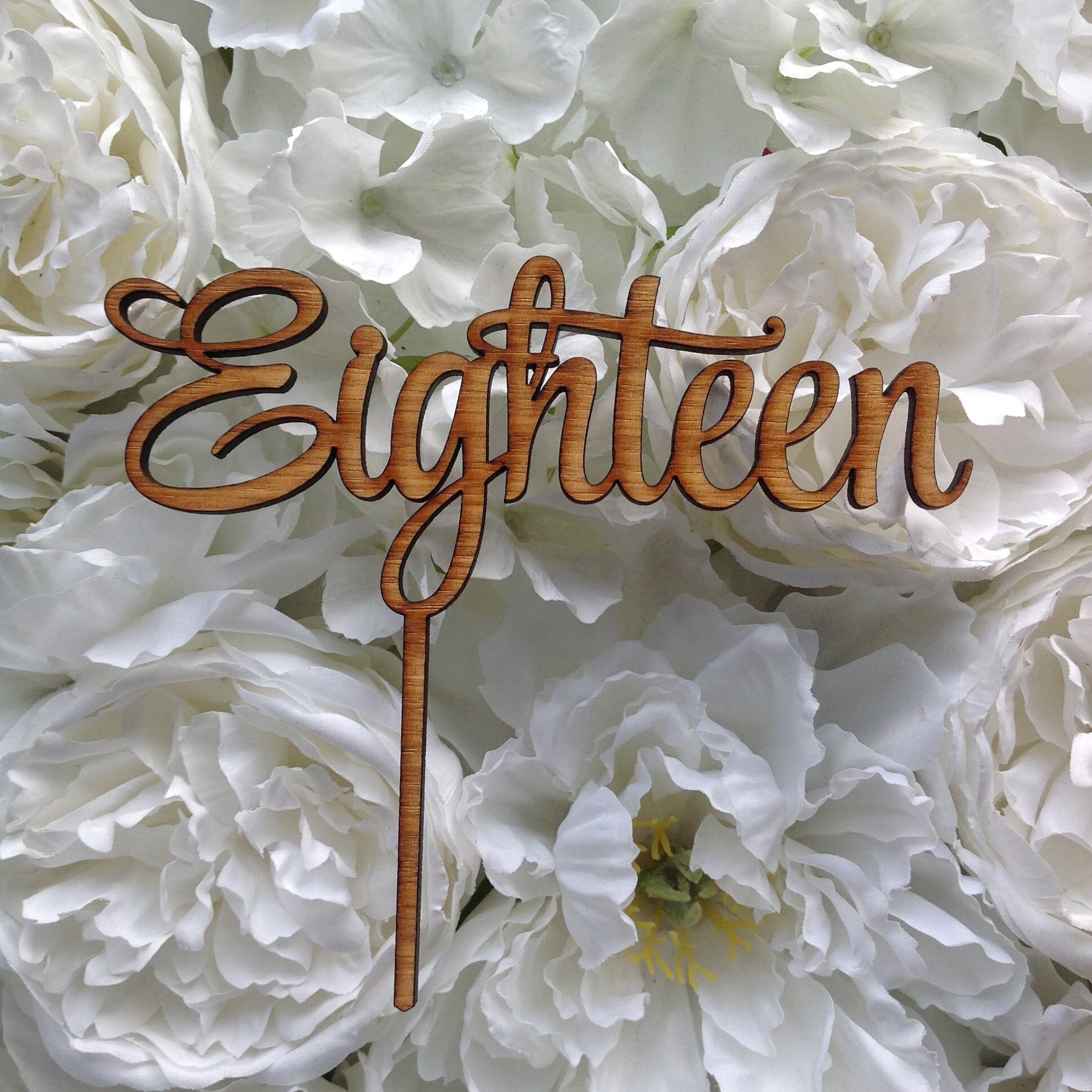 18 Cake Topper 18th Birthday Cake Topper Eighteen Cake - Etsy