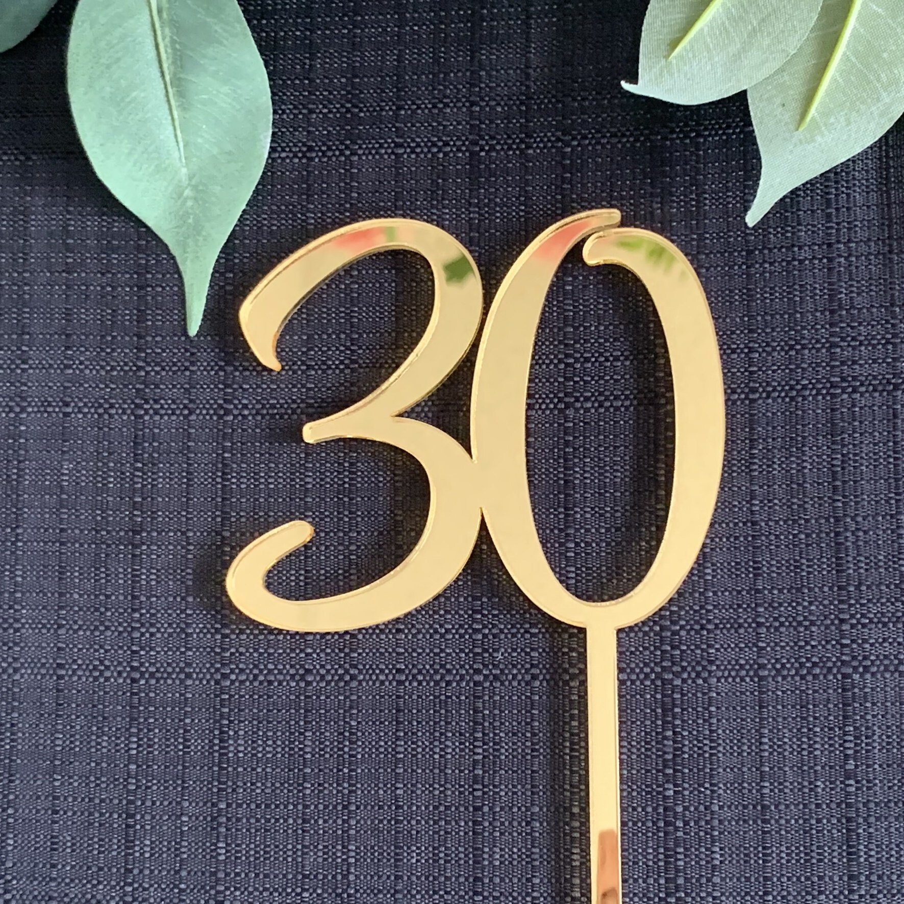 30 Cake Topper, 30th, Thirty, Happy 30th, 30 Birthday Cake Topper ...