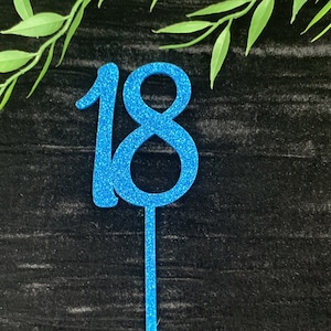 18 Cake Topper, Eighteen, 18th, 18th Birthday Cake Topper, Number 18 ...