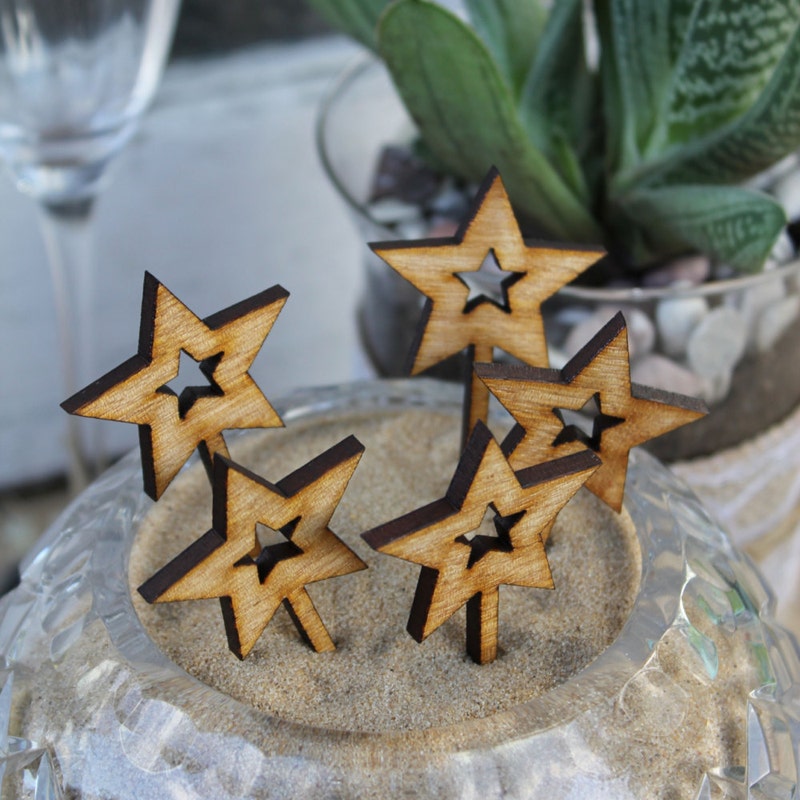 Gold Star Cake Topper - Etsy