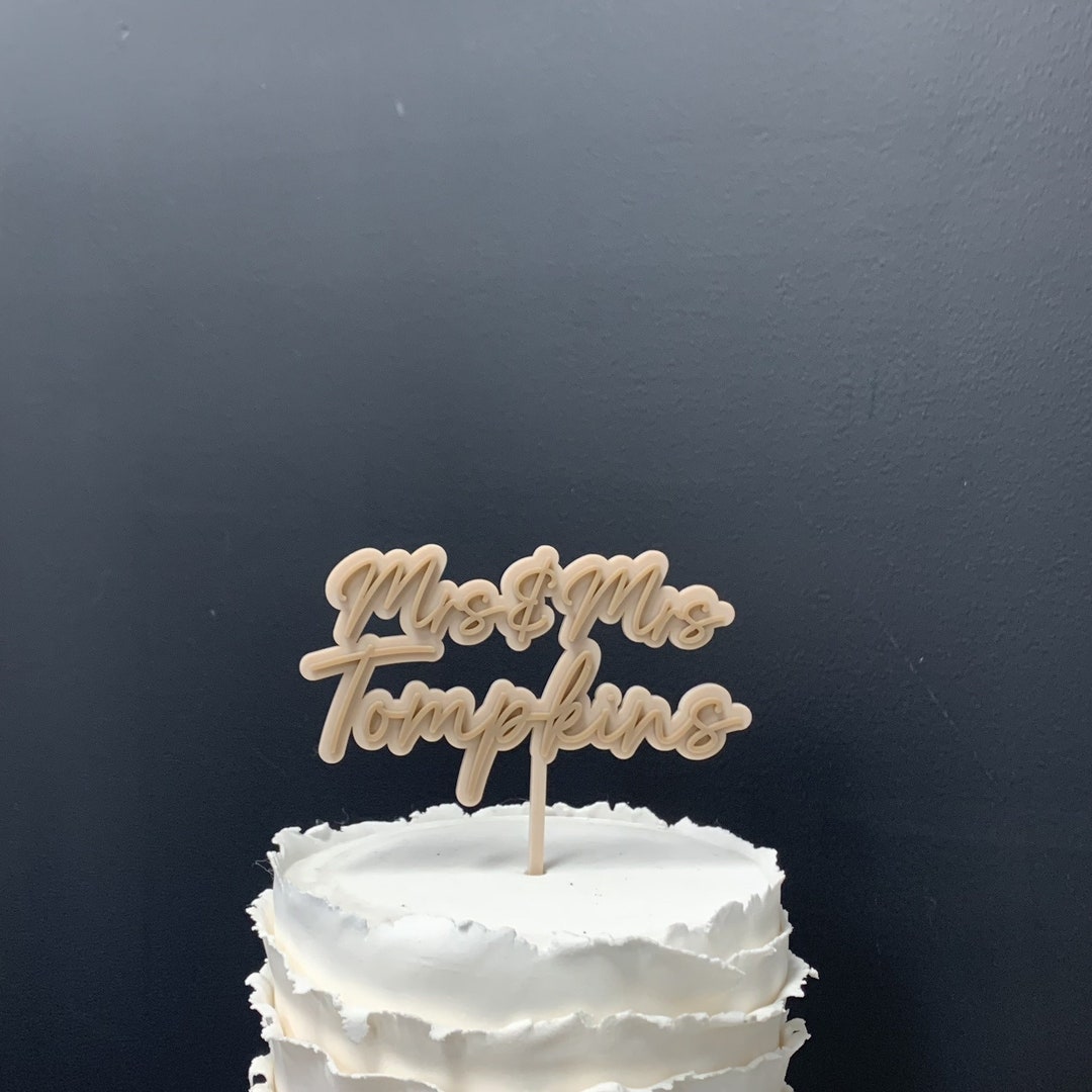 Personalised Wedding Cake Topper | Floating Design| Raised Acrylic ...