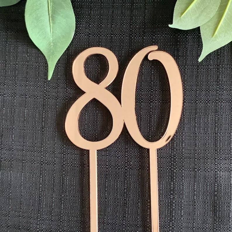 80 Cake Topper Eighty 80th Happy 80th Birthday Cake - Etsy