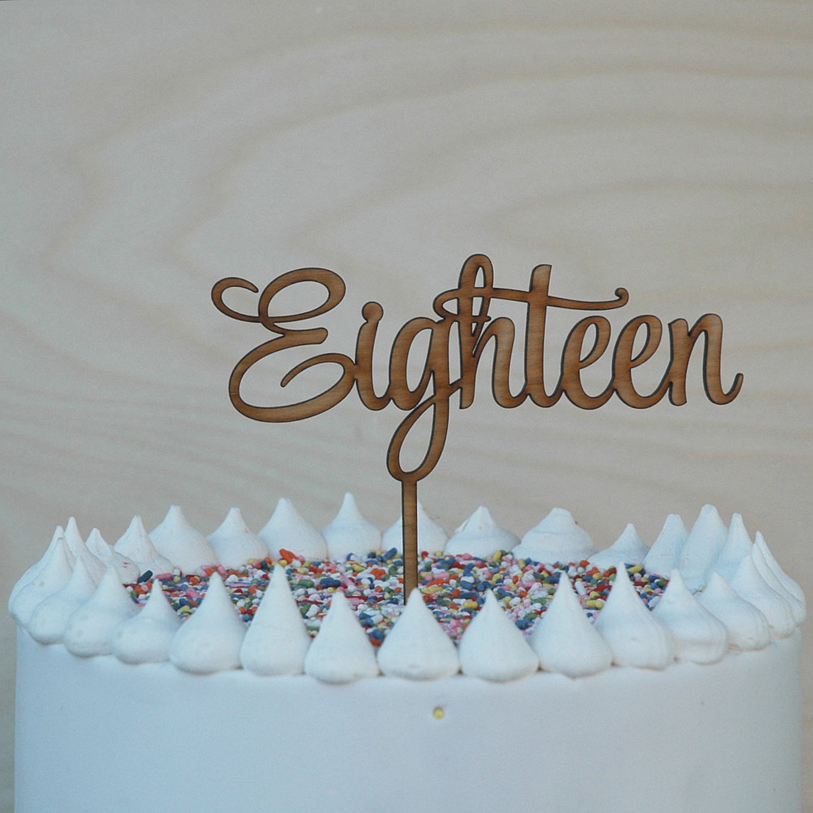 18 Cake Topper 18th Birthday Cake Topper Eighteen Cake - Etsy