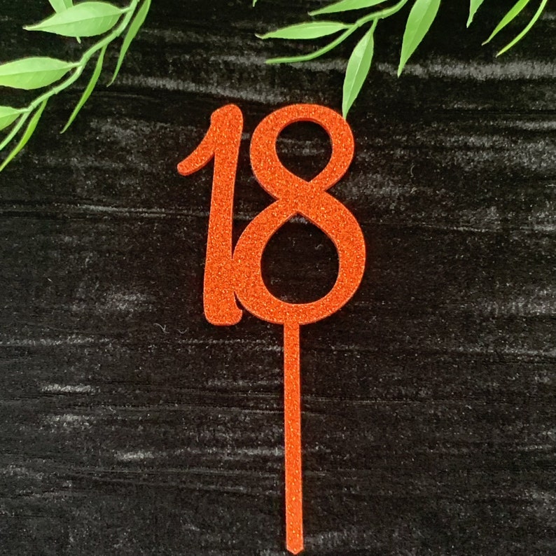 18 Cake Topper, Eighteen, 18th, 18th Birthday Cake Topper, Number 18 ...