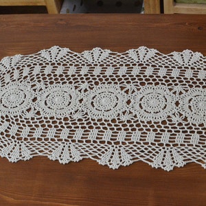 Country Living Style Table Runner Oval Hand Crochet Table - Etsy