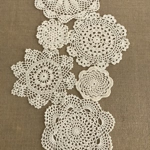 Set 11 Pcs American Assorted Round Table Doilies Hand - Etsy