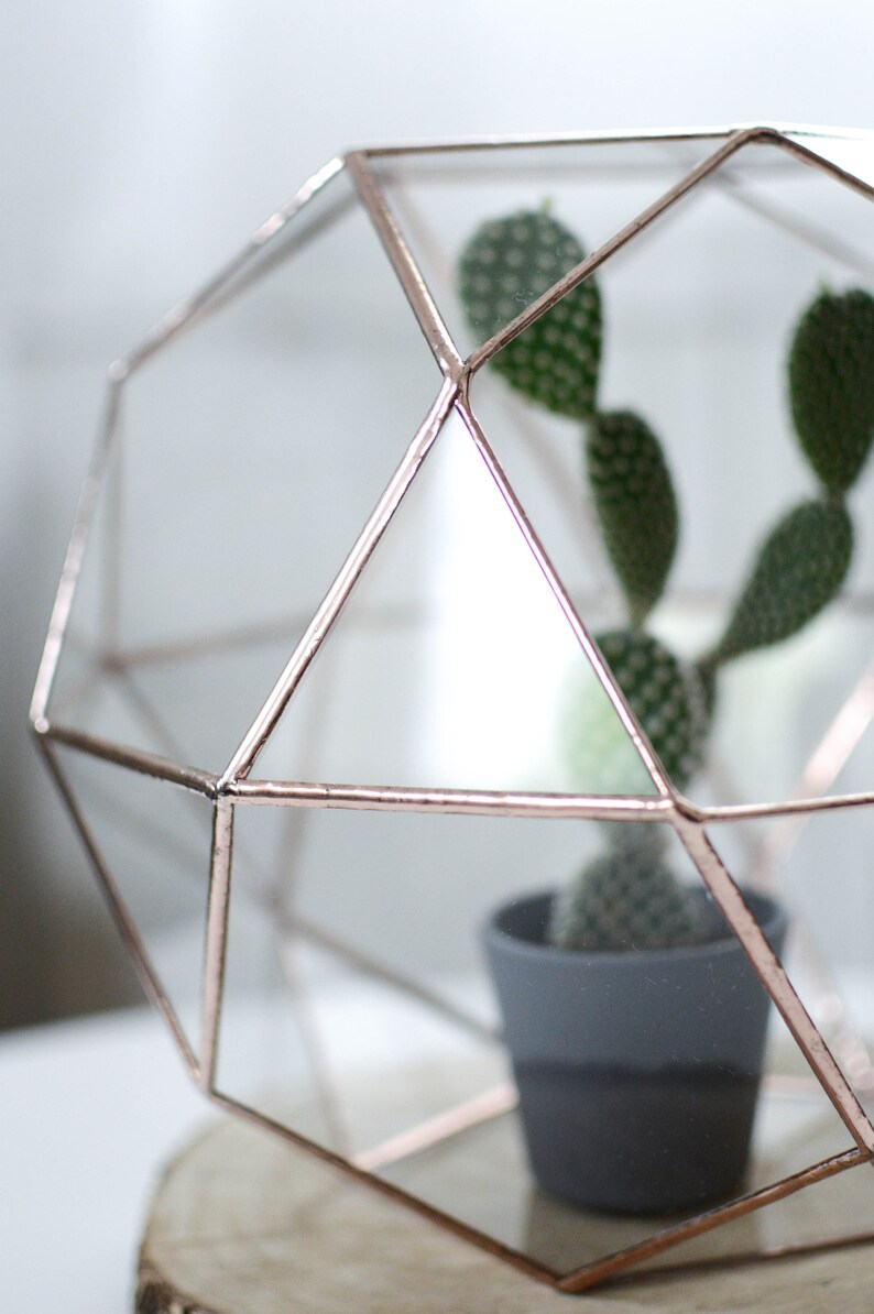 Large Glass Terrarium Terrarium Geometric Terrarium Stain | Etsy