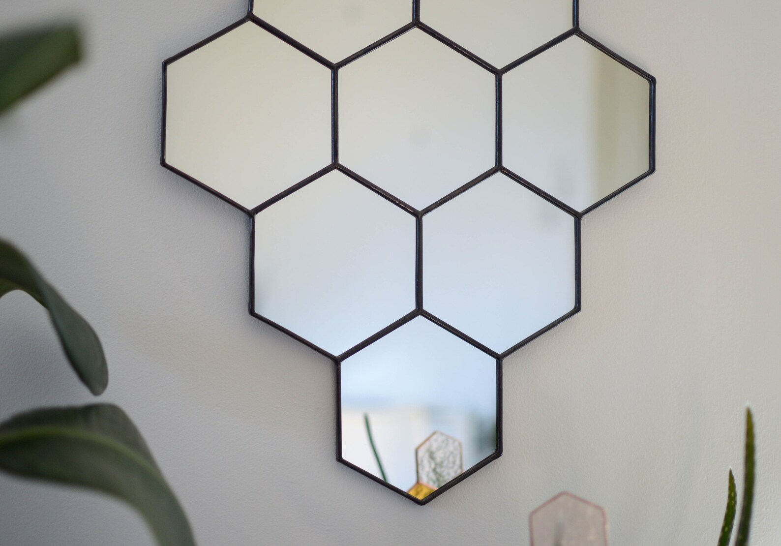 Honeycomb Mirror Geometric Mirror Wall Mirror Hexagon - Etsy