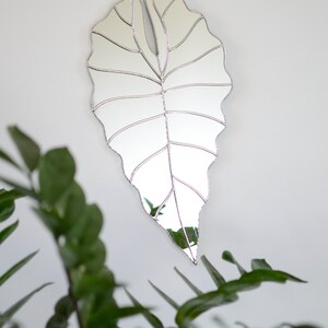 Alocasia Leaf Mirror, Floor Mirror, Modern Stain Glass Mirror, Mirror ...