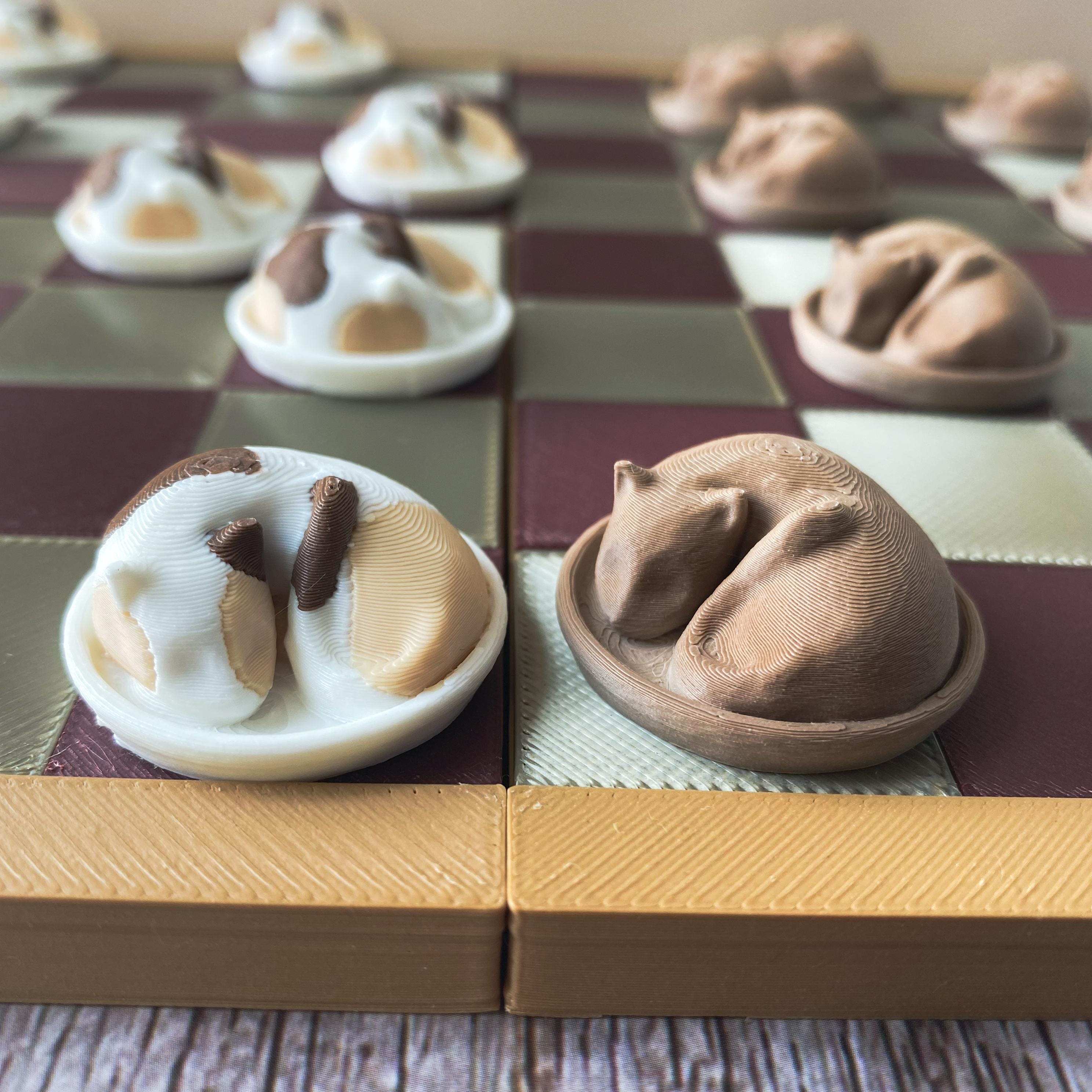 Cat Checkers Set - Themed Game Pieces - Etsy