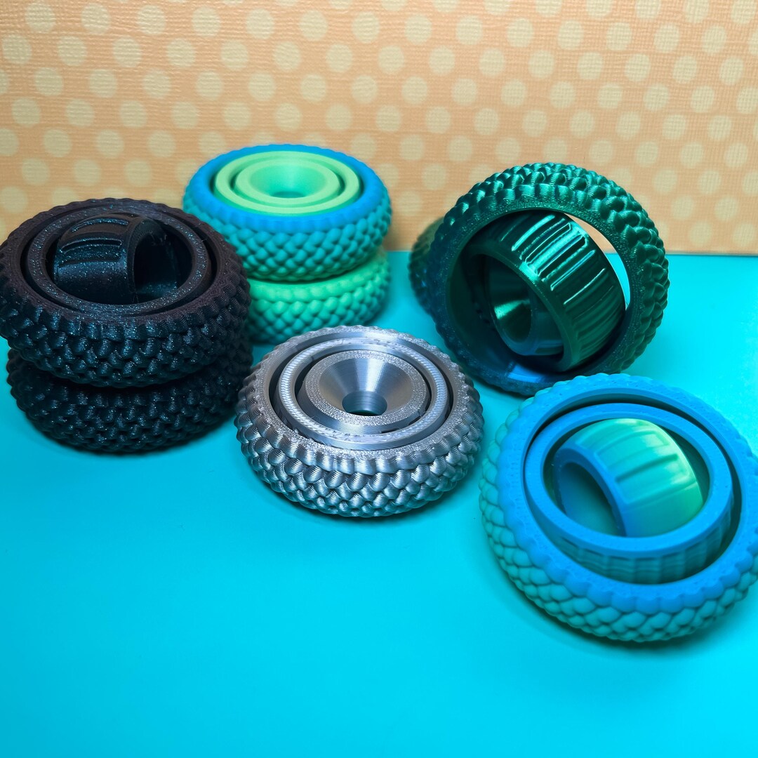 Gyro Ring Fidget Spinner - 3D Printed Silent Desk Toy - Etsy