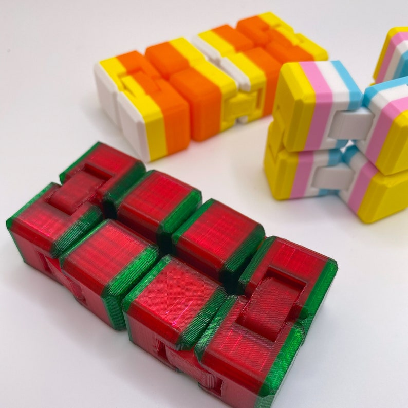Candy Color Infinity Cube Silent Fidget Toy Colorful Candycore Stress ...