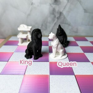 Cat Chess Set - 3D Printed Game Pieces in Custom Colors - Etsy