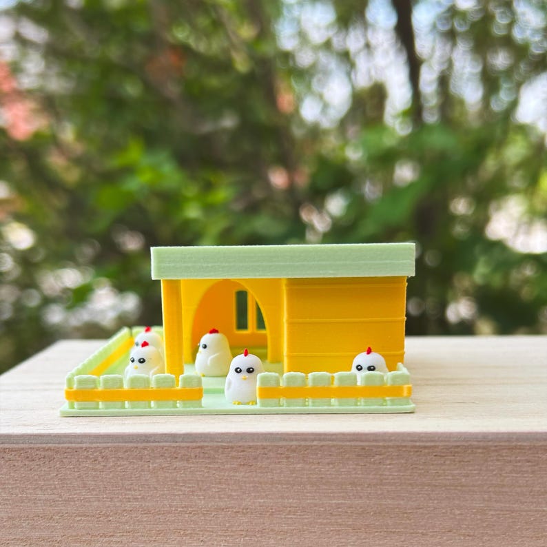 Mini Chicken Coop Desk Set - Whimiscal Decor for Home or Office - Etsy