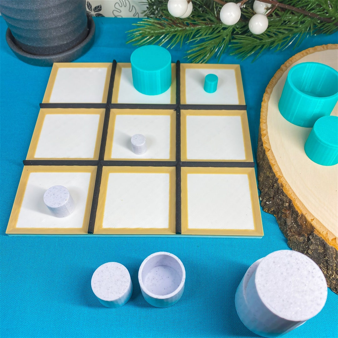Cupcross Stacking Tic Tac Toe Game, Two Player 3D Printed Board Game ...