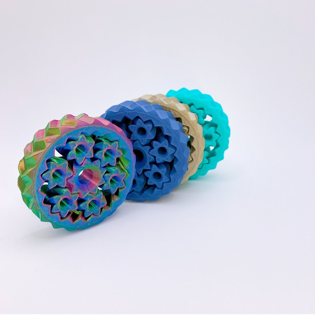 Planetary Gear Fidget Spinner Herringbone Spinner, Two Sizes, Multiple ...