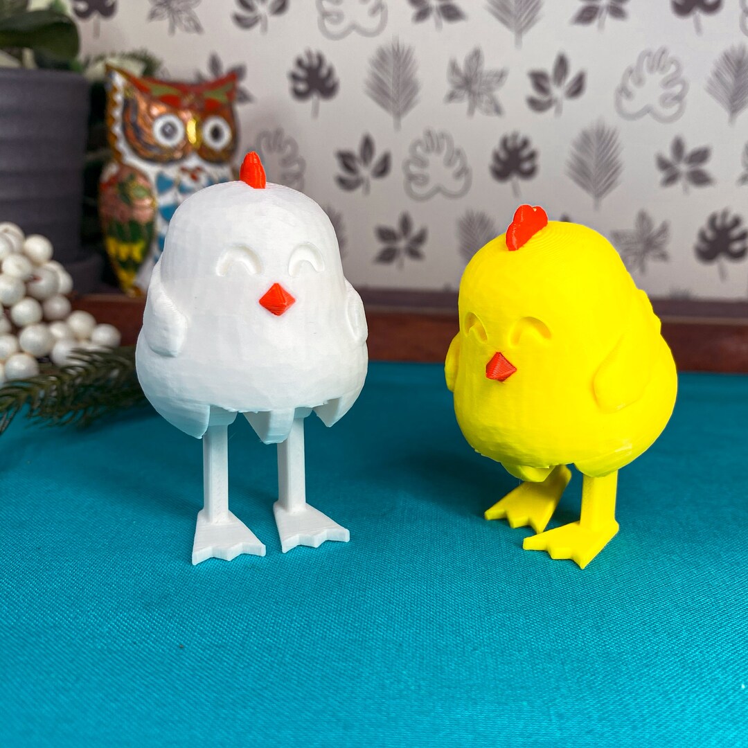 Cute Chicken Flexi Toy 3D Printed Chicken With Movable Legs Two Sizes ...