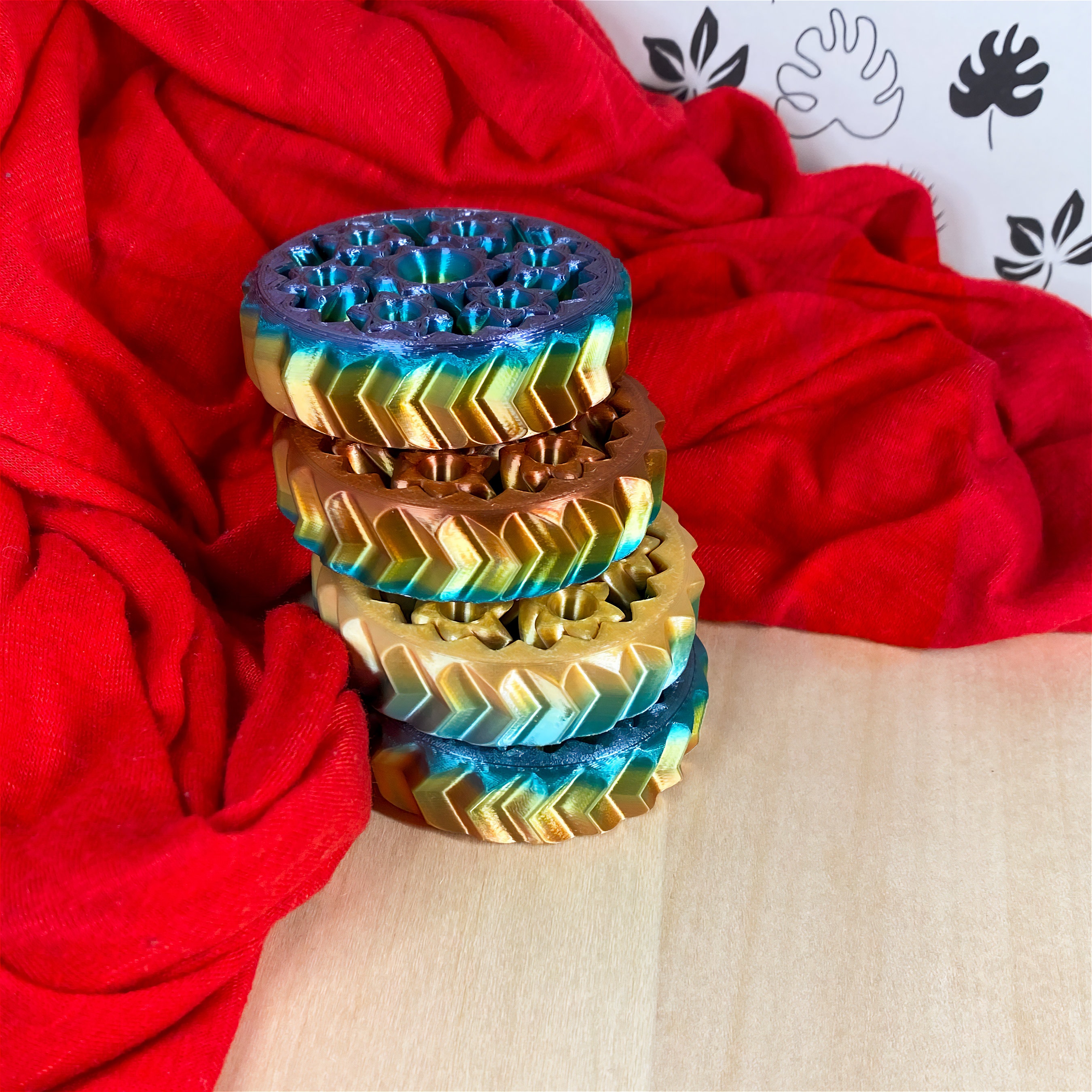 Planetary Gear Fidget Spinner Herringbone Spinner, Two Sizes, Multiple ...