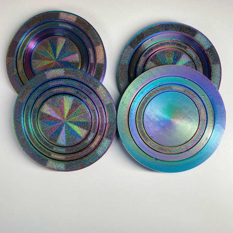 Tricolor Gyroscope Fidget 3D Printed Quiet Spinner, Ideal for Stress ...