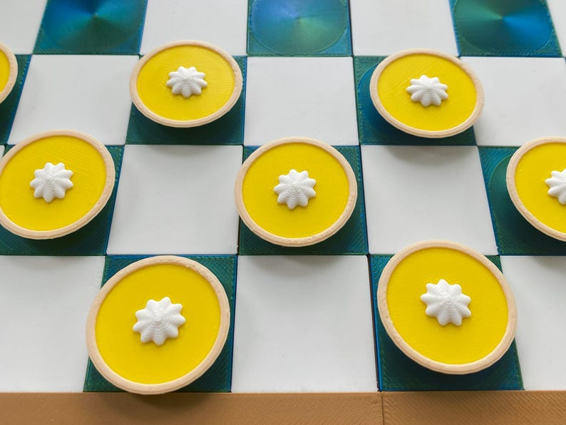 Cake and Pie Checkers - Mini 3D Printed Food Game Pieces - Etsy