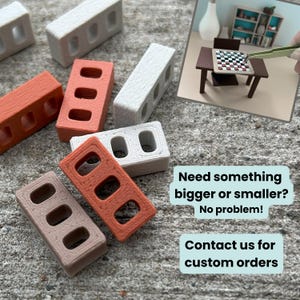 1:12 Scale Bricks in Multiple Colors – 3D Printed Mini Bricks for ...
