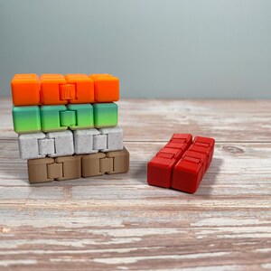 Tiny Infinity Cube Set - Small 3D Printed Quiet Fidget Toy - Etsy