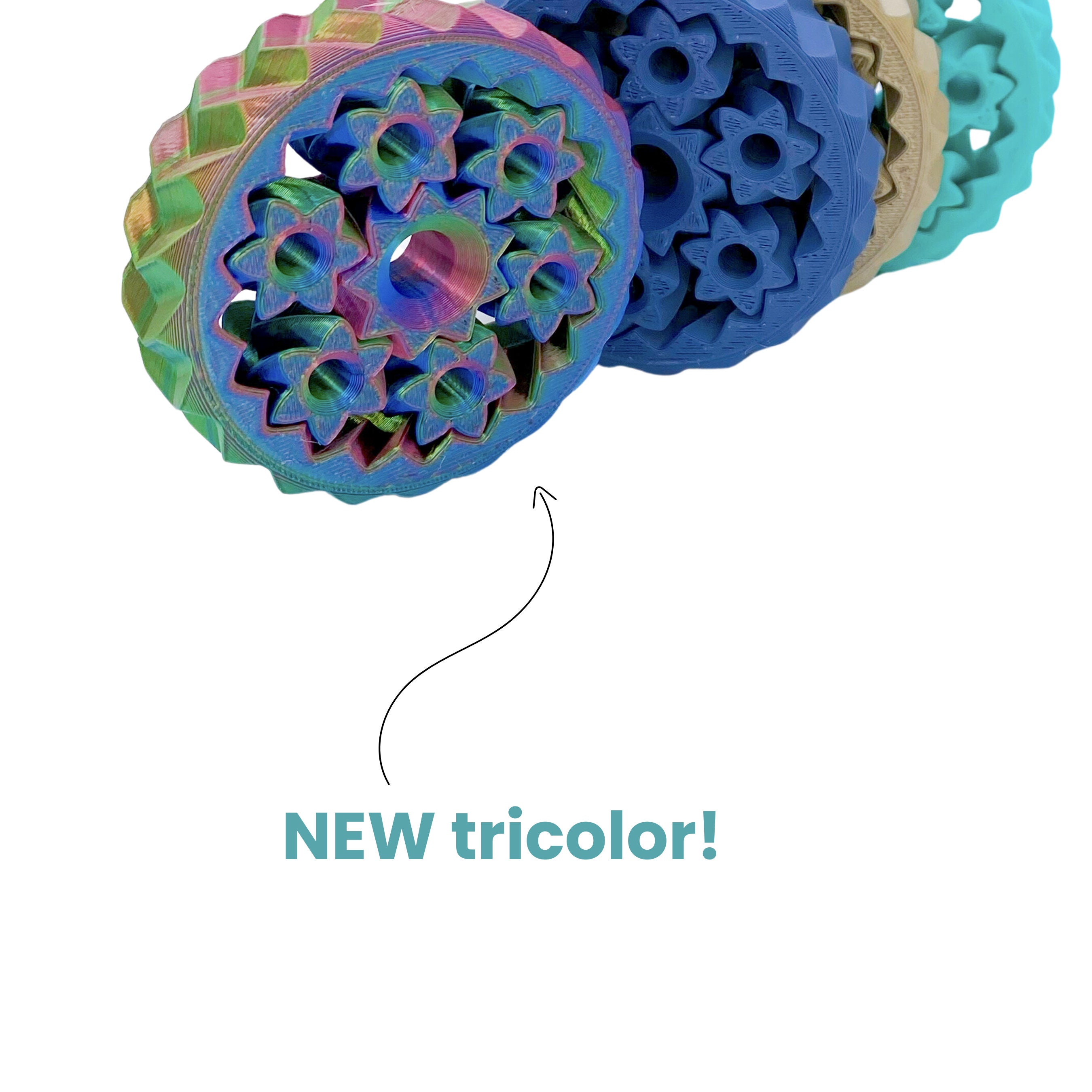 Planetary Gear Fidget Spinner Herringbone Spinner, Two Sizes, Multiple ...