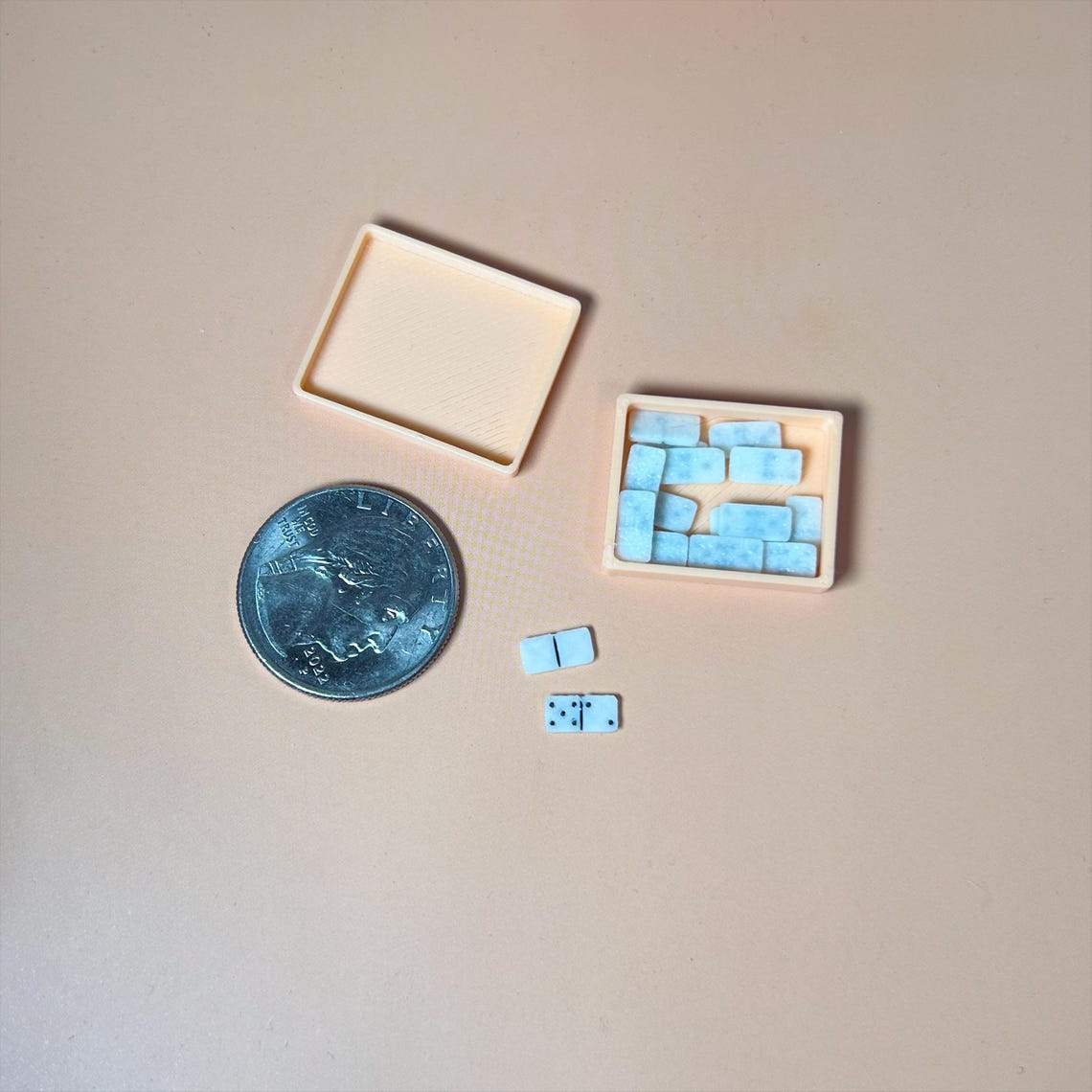 Miniature Dominoes Set – 1:12 Scale Dollhouse Game With Box – 3D ...
