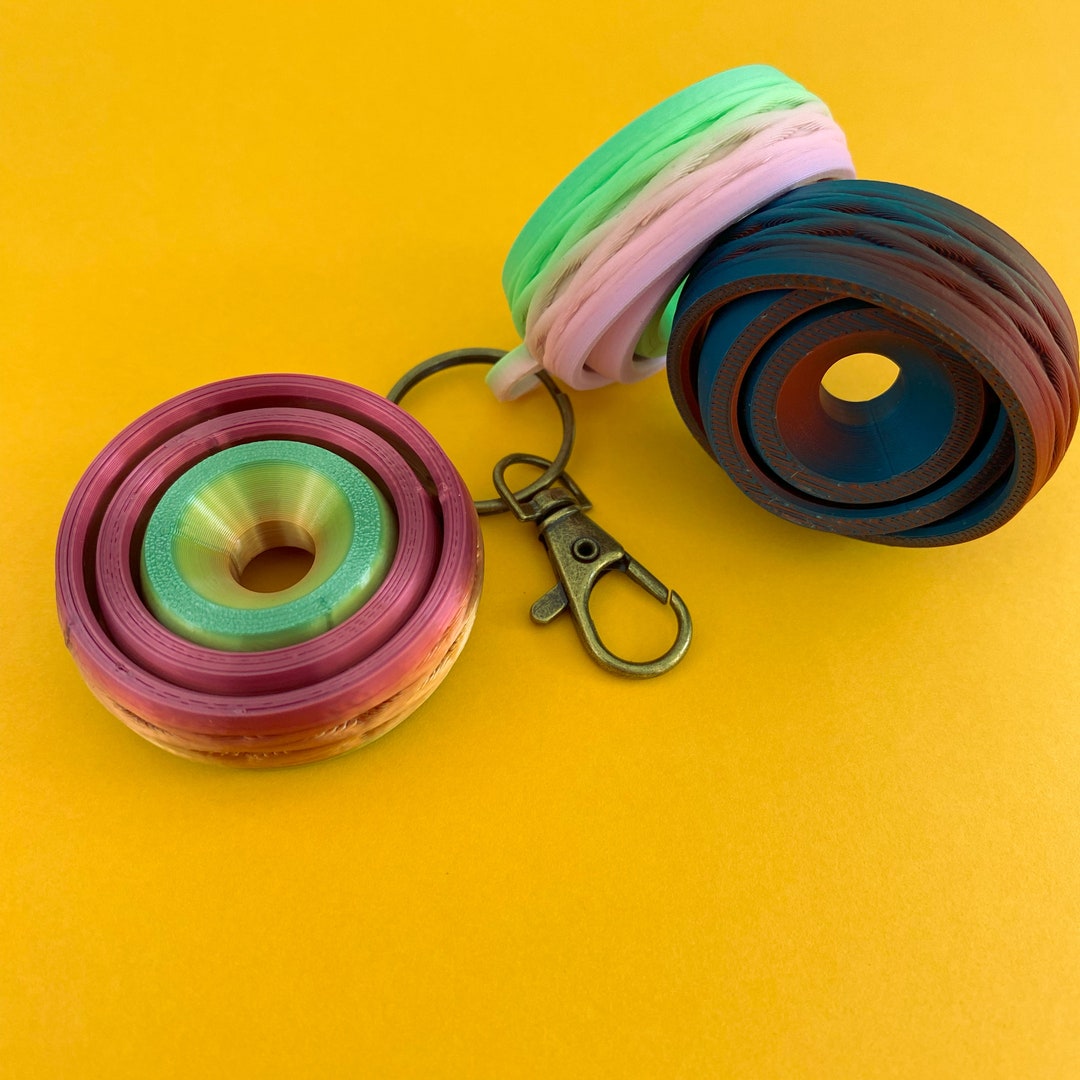 Gyro Ring Fidget With Optional Keyring - Unique Braided Texture ...