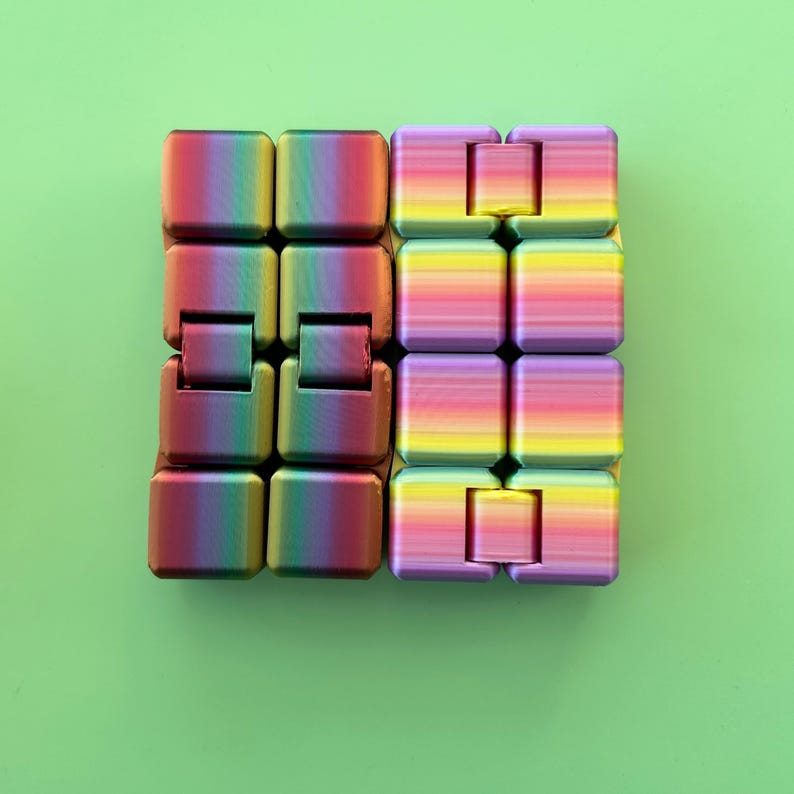 Rainbow Infinity Cubes - Two Sizes, Several Styles - Etsy
