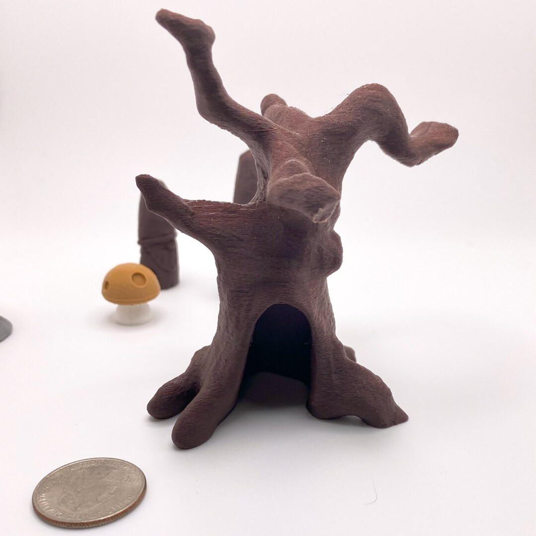 Hollow Tree Terrarium and Enclosure Decor - Dollhouse Mini Tree - Small ...