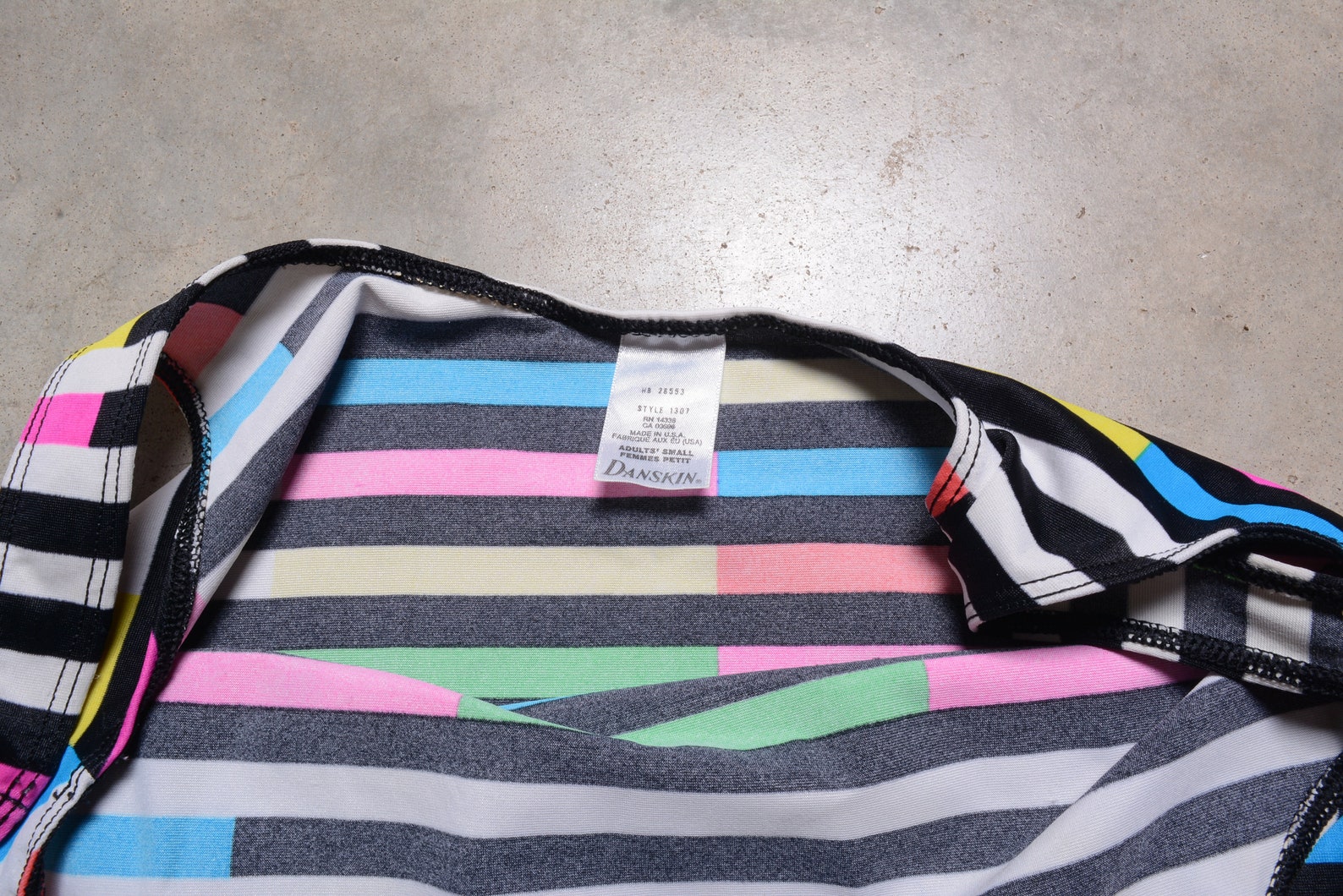 Vintage 90s Rainbow Stripe Bodysuit One Piece Leotard Tights Set ...