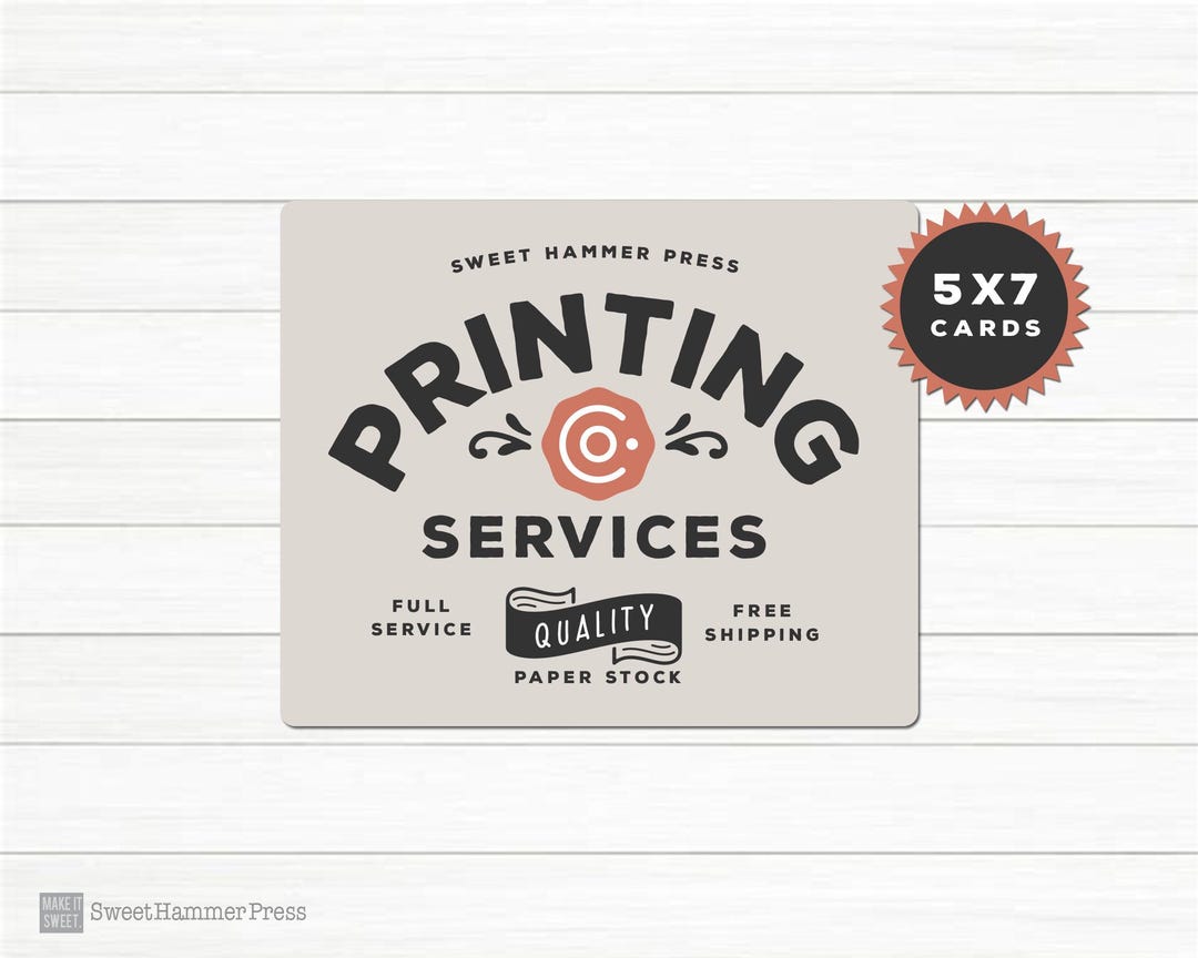 Print My Cards, Professional Printing Service, Flat 5x7 Cards With ...