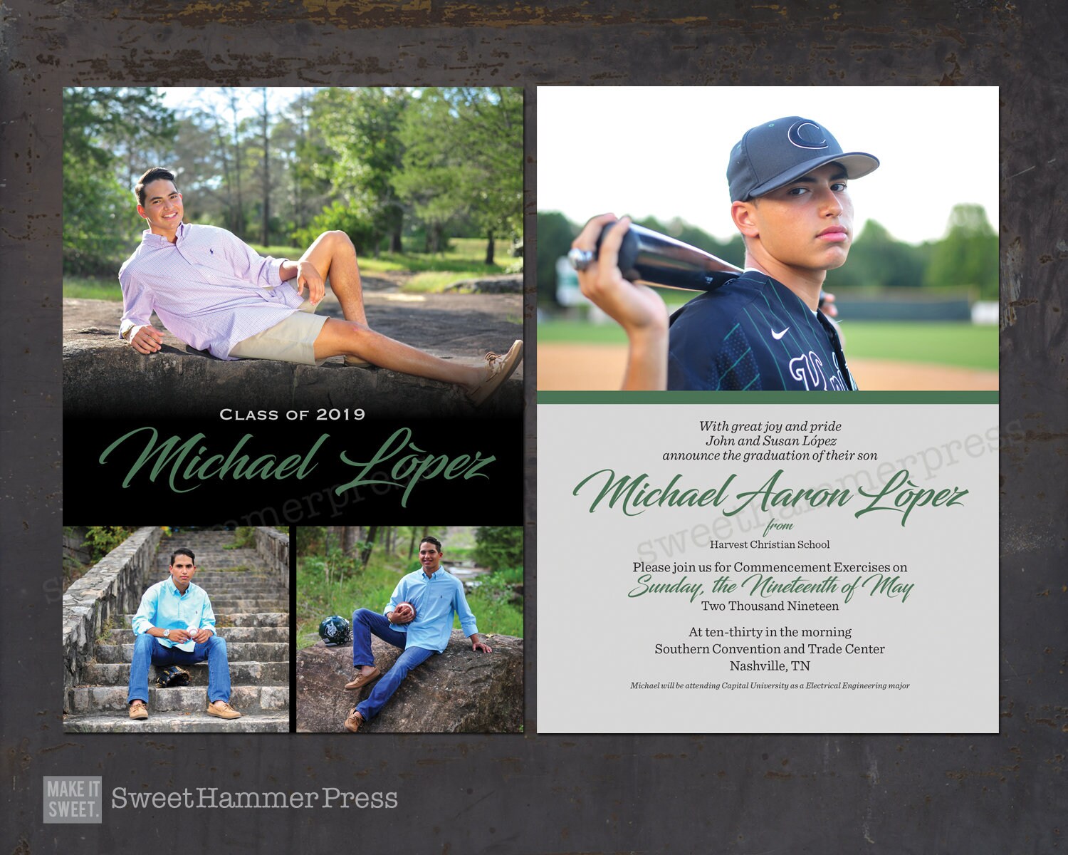 Graduation Invitations for Guys Graduation Announcement Guy High School ...