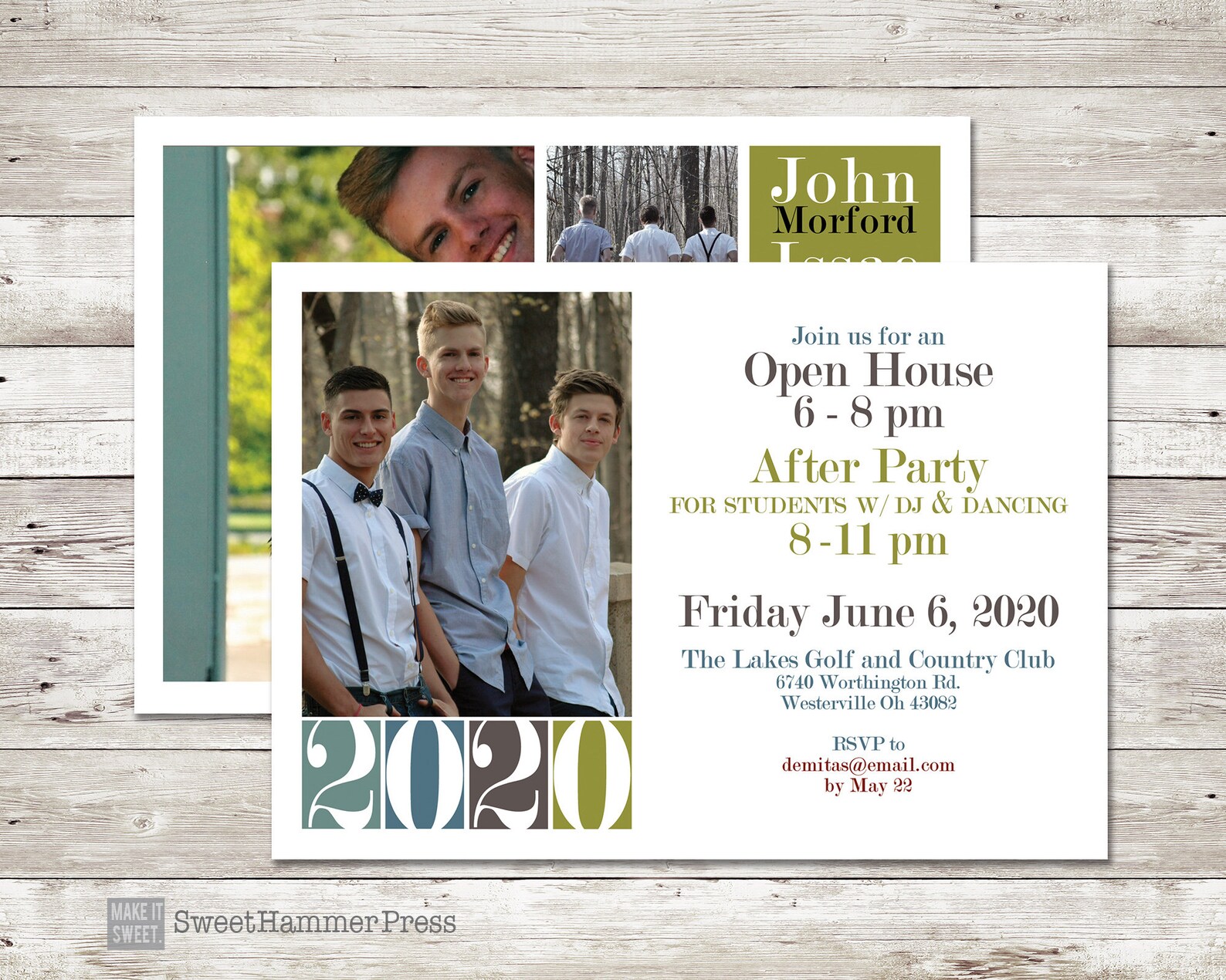 Graduation Invitation With Photo or Grad Announcement for Boy - Etsy