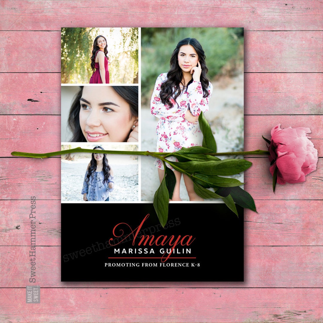 Multiple Photos Graduation Invitation Formal Graduation Announcement ...