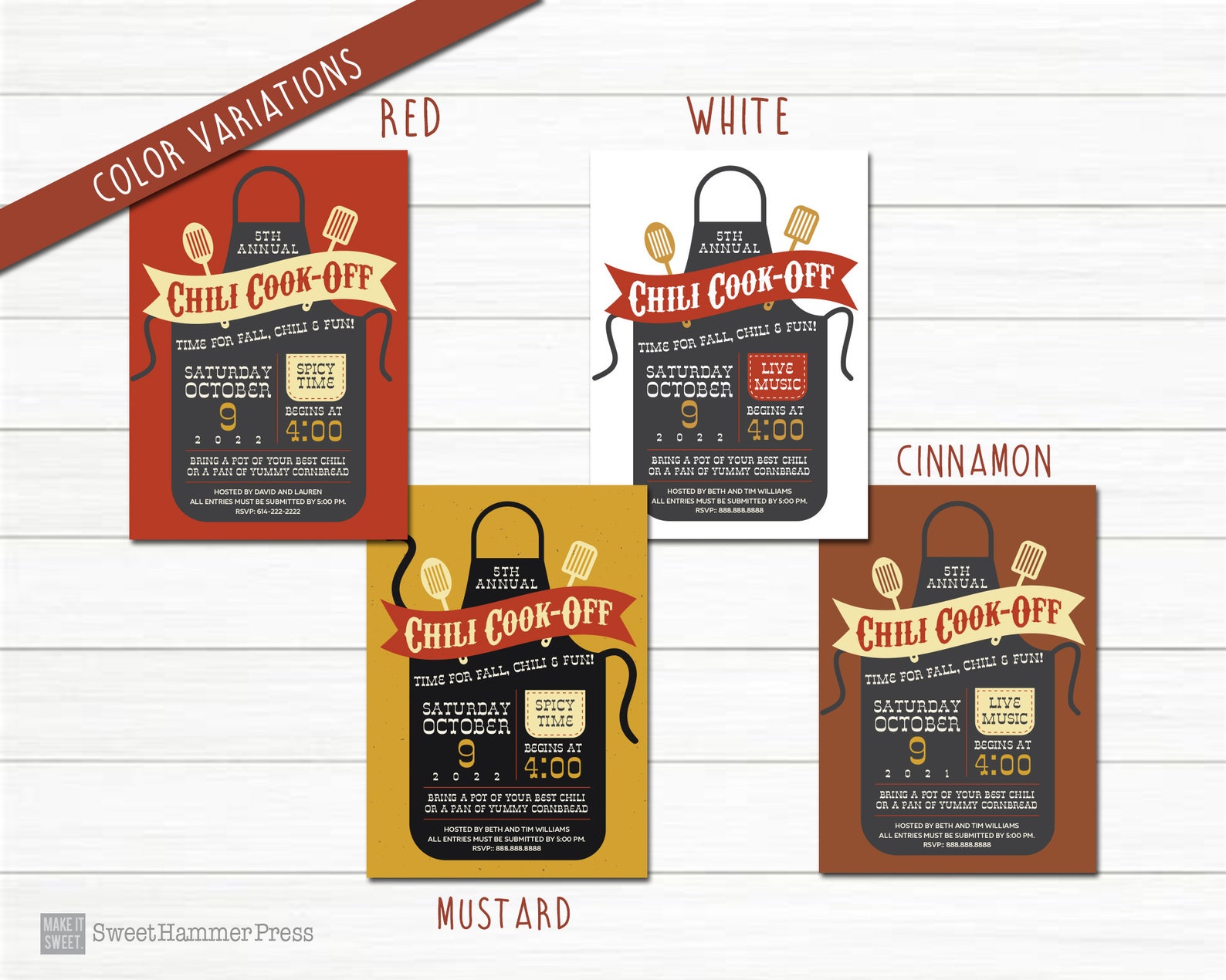 Chili Cook off Party Invitation Printed or Printable Soup - Etsy