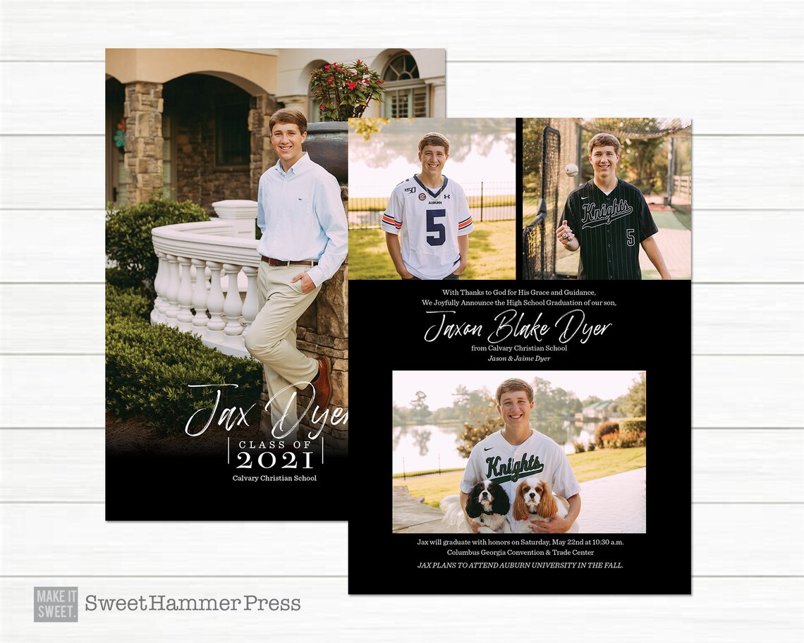 Graduation Announcement for Boys Graduation Party Invitation | Etsy