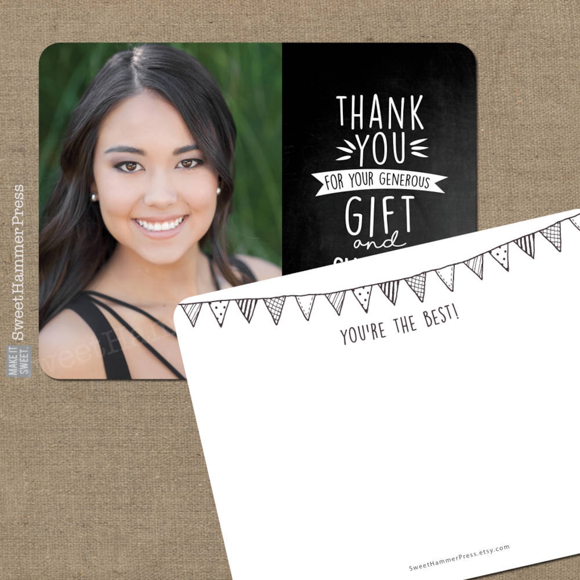 Graduation Thank You Card With Photo Personalized Thank You - Etsy