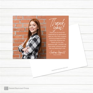 Personalized Graduation Thank You Note Cards With Photo for Grad Custom ...