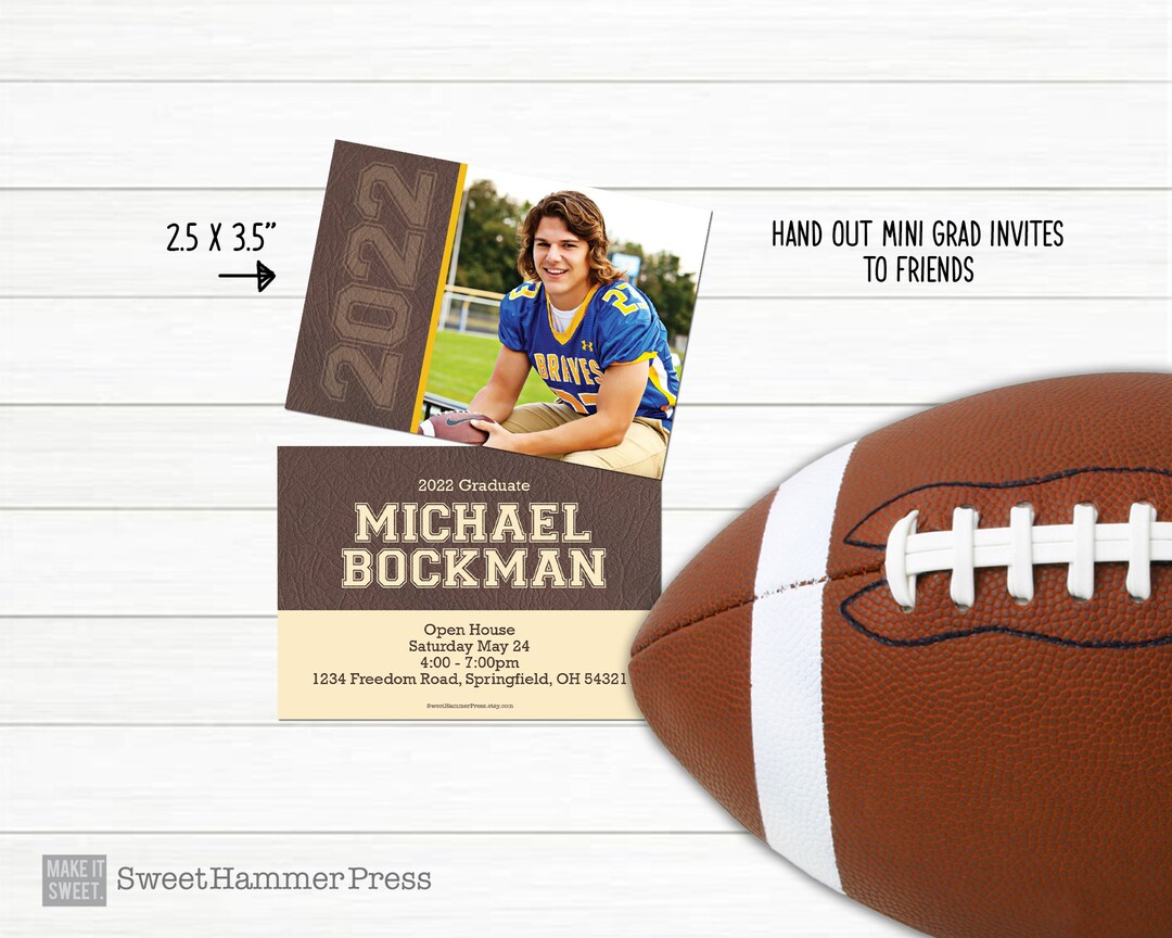 Mini Graduation Announcement for Boys Trading Cards Graduation ...