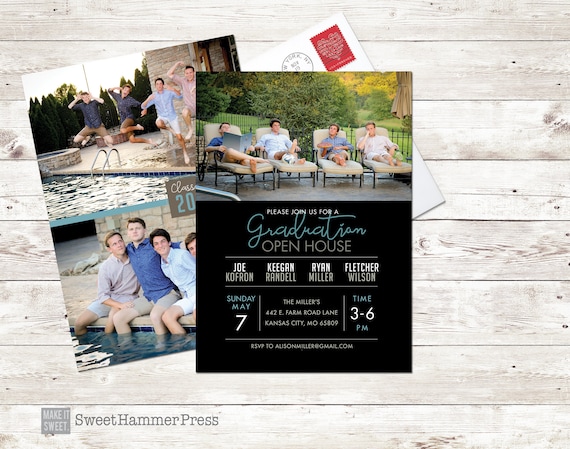 Graduation Party Open House Invitation Wording Pool Party Graduation