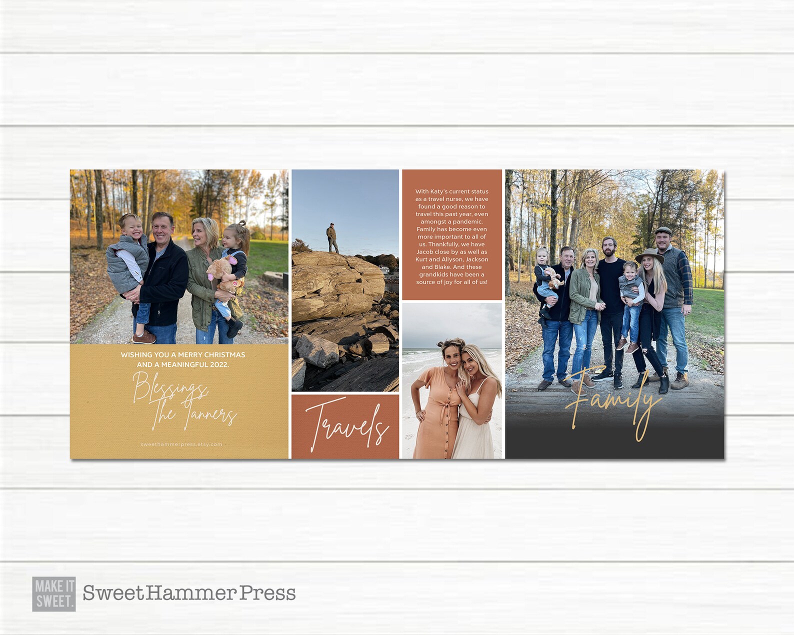 Custom Designed Christmas Card With Photos - Custom Holiday Card Design ...