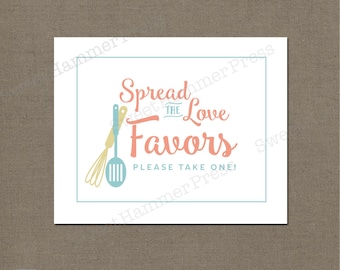 Spread the Love Favor Sign - Etsy