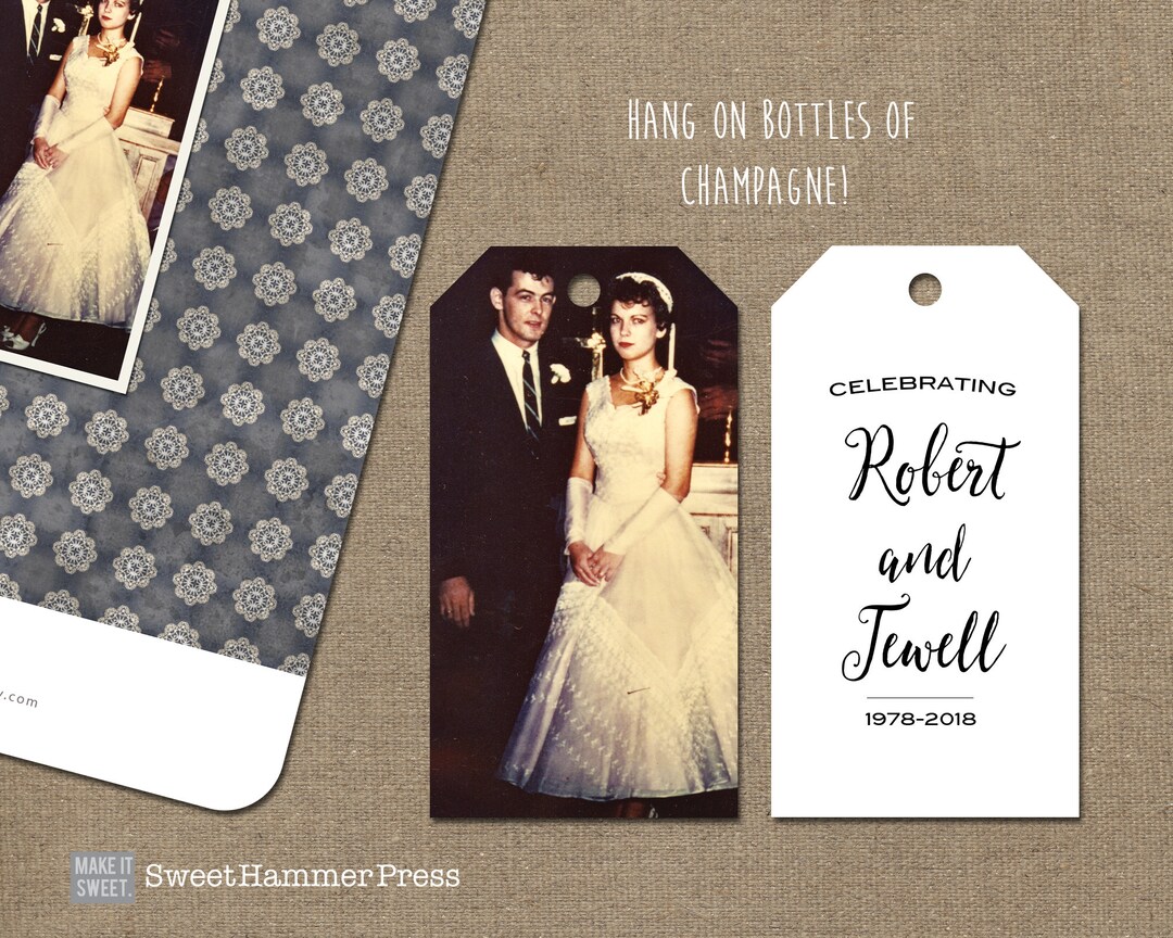 Printed Photo Gift Tags / Anniversary Gift Tags With Wedding - Etsy