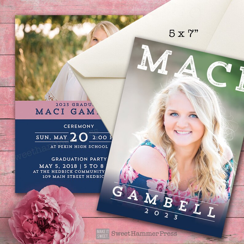Custom Graduation Party Invitations With Photo Graduation - Etsy