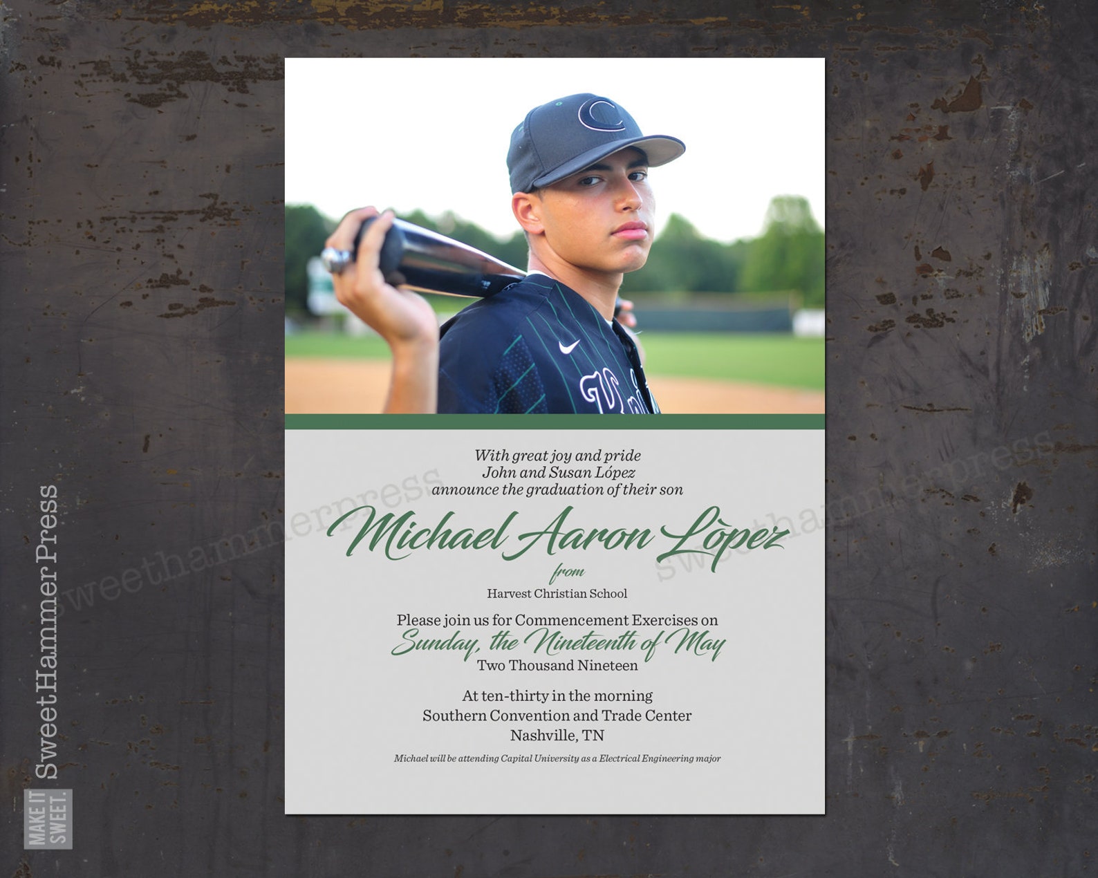 Graduation Invitations for Guys Graduation Announcement Guy High School ...